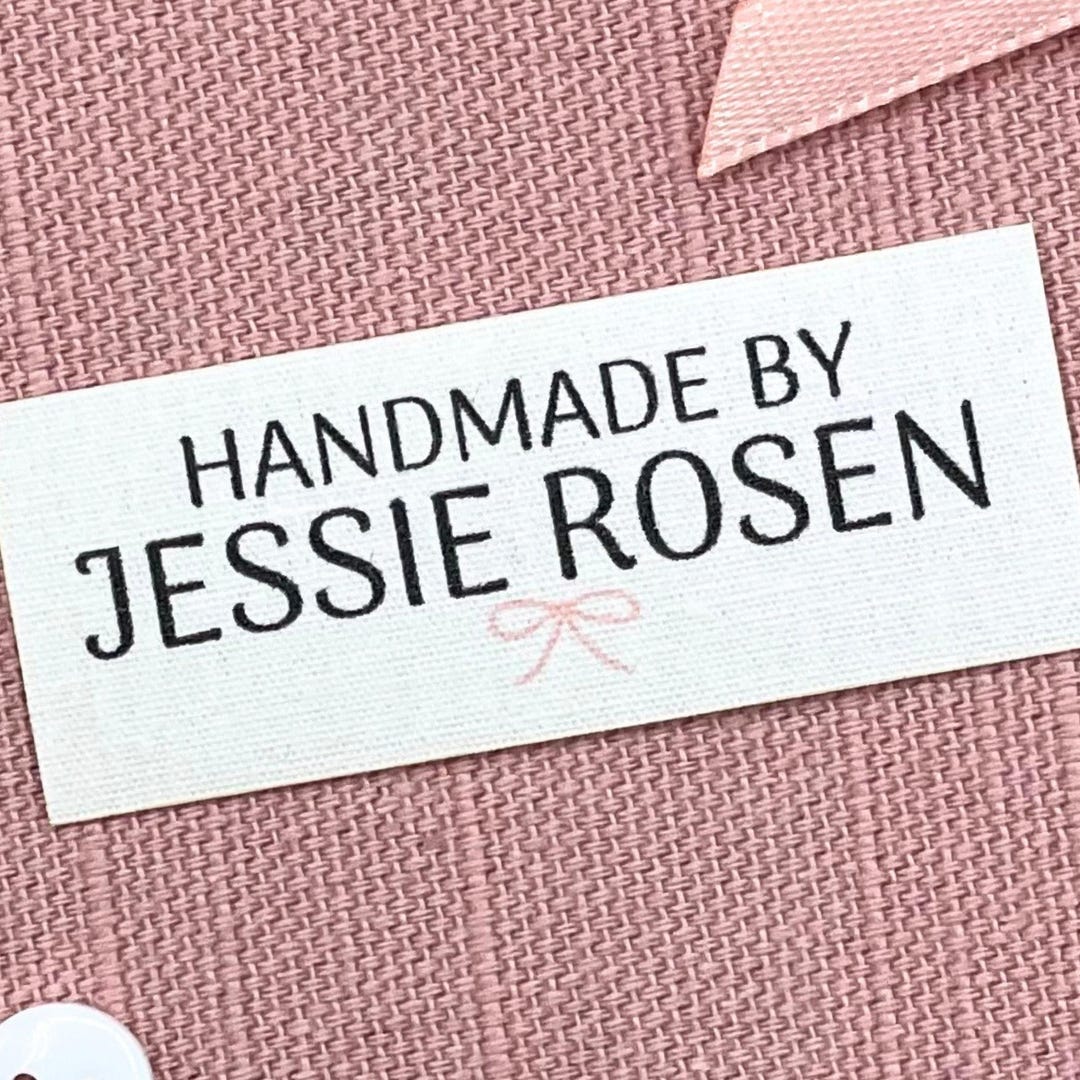 Personalised Label Sew on Quilt Label Fabric Garment Product Handmade ...
