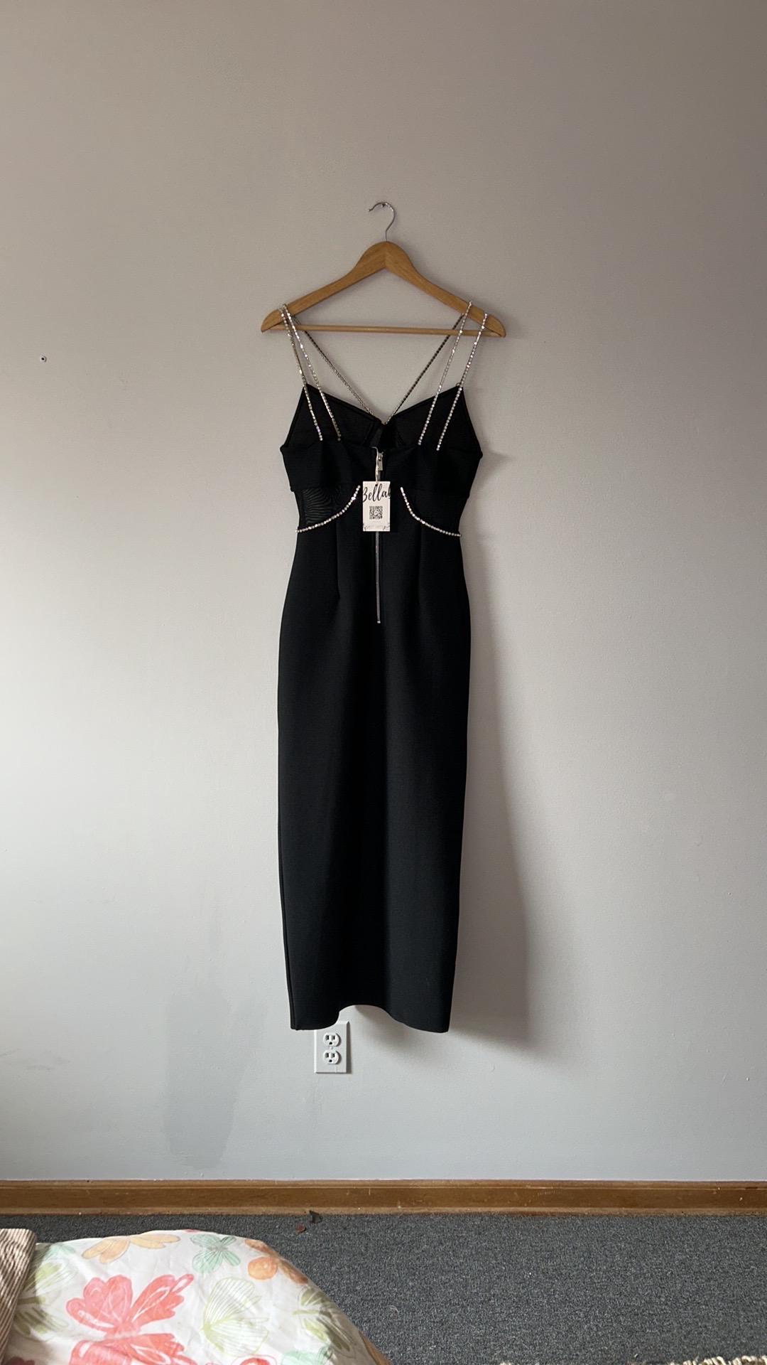 Crystal Embellished Sheath Midi Dress - Brand New Clean Simple and a ...