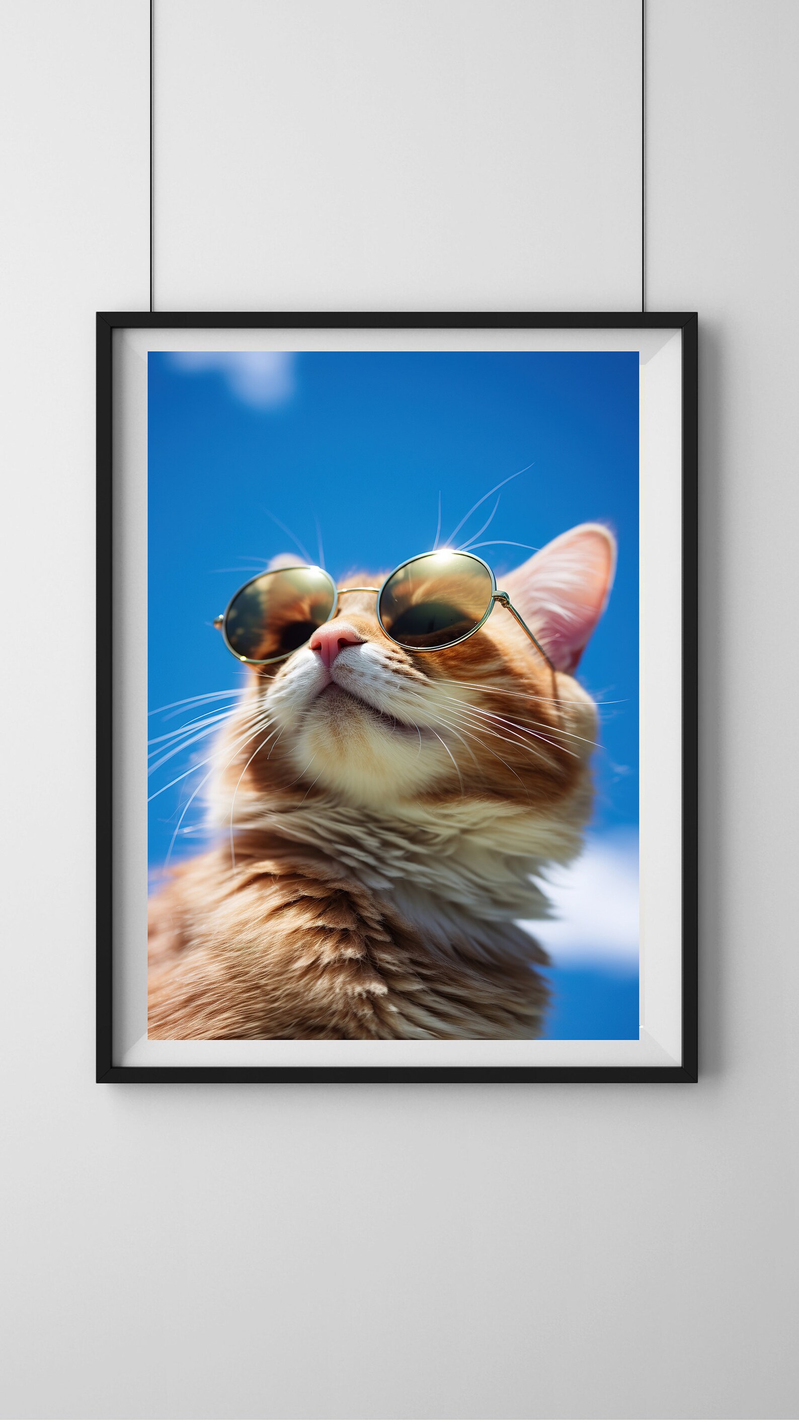 Cool Cat With Sunglasses Portrait, Pet Wall Art (digital Download) - Etsy