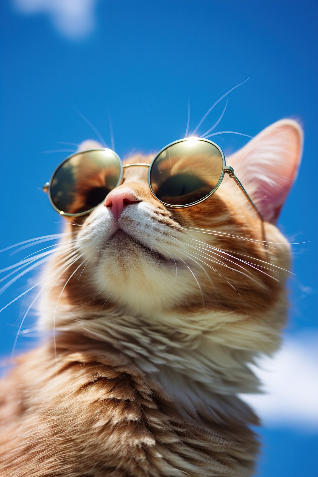 Cute Kitten With Sunglasses, Cool Cat. Pet Portrait, Cat Portrait, Pet ...