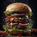 Double Burger Print: Tasty Kitchen Food Art (digital Download) - Etsy
