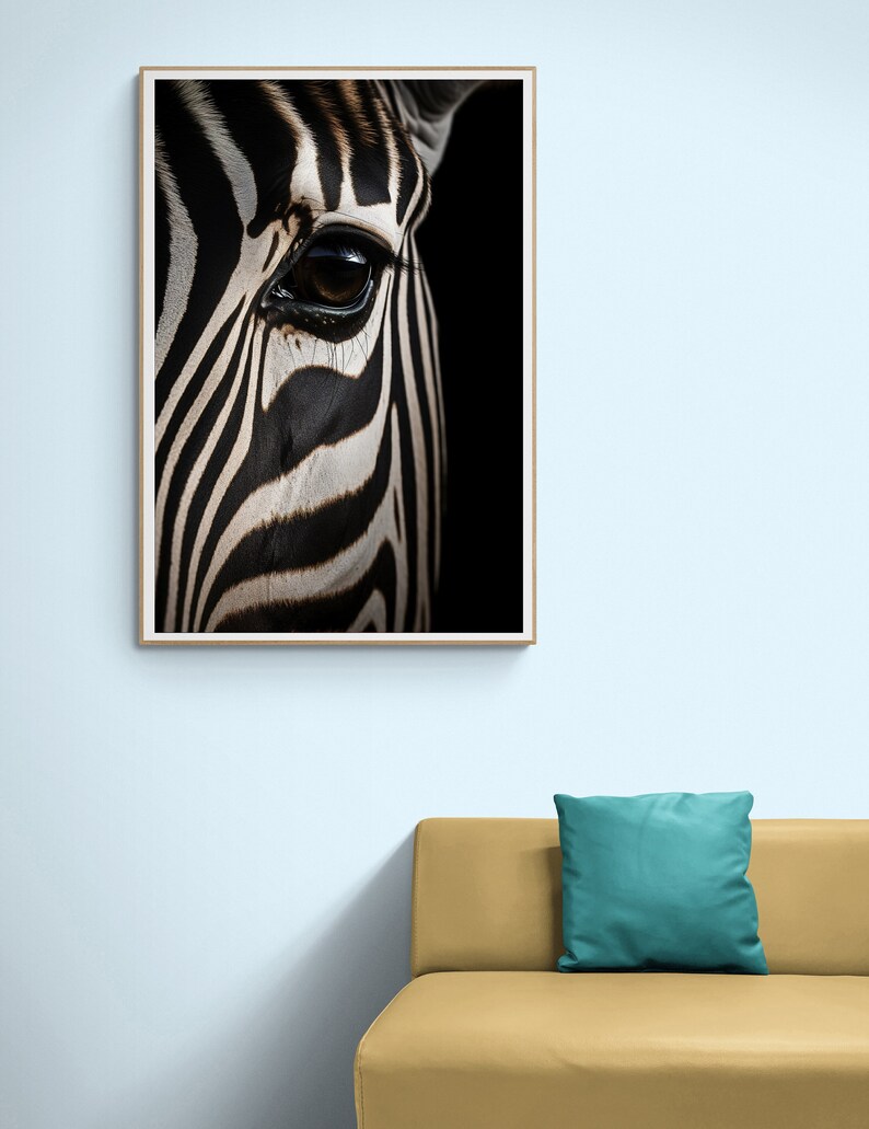 Zebra Wall Art, Digital Download, Animal Wall Art, Safari Animals Wall ...