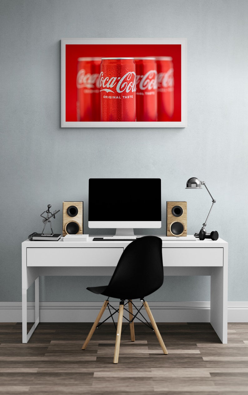 Coca Cola Can Close-up Print: Soda Lover Kitchen Wall Art (digital ...