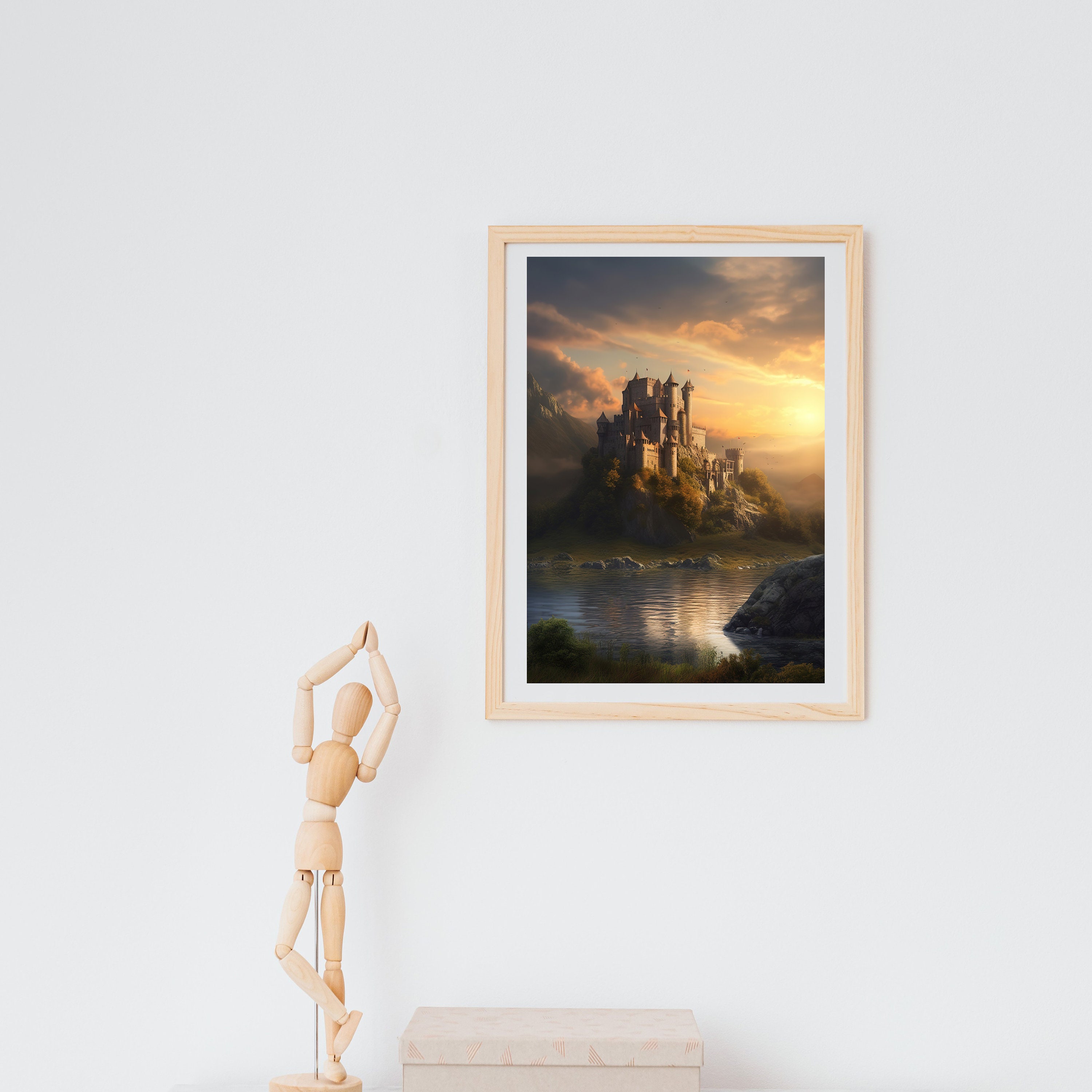 Fantasy Medieval Castle, Wall Decor Children Nursery Room, Children ...