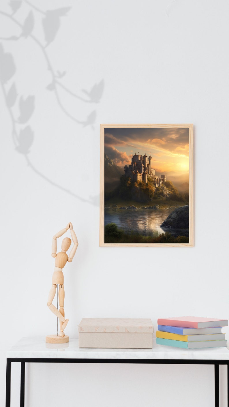 Fantasy Medieval Castle, Wall Decor Children Nursery Room, Children ...