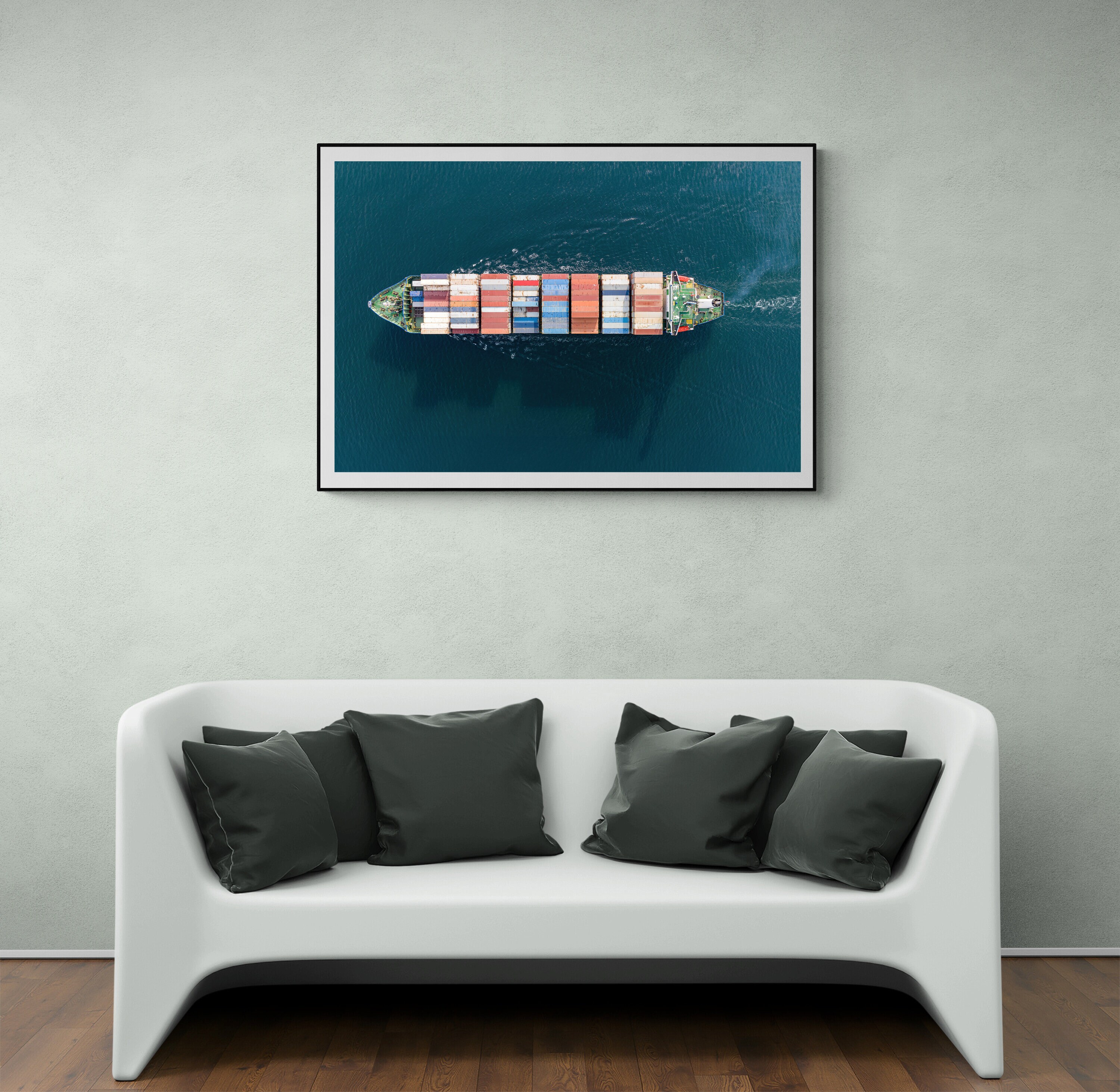 Container Ship Cargo Ship, Nautical Wall Art, Container Ship Print ...
