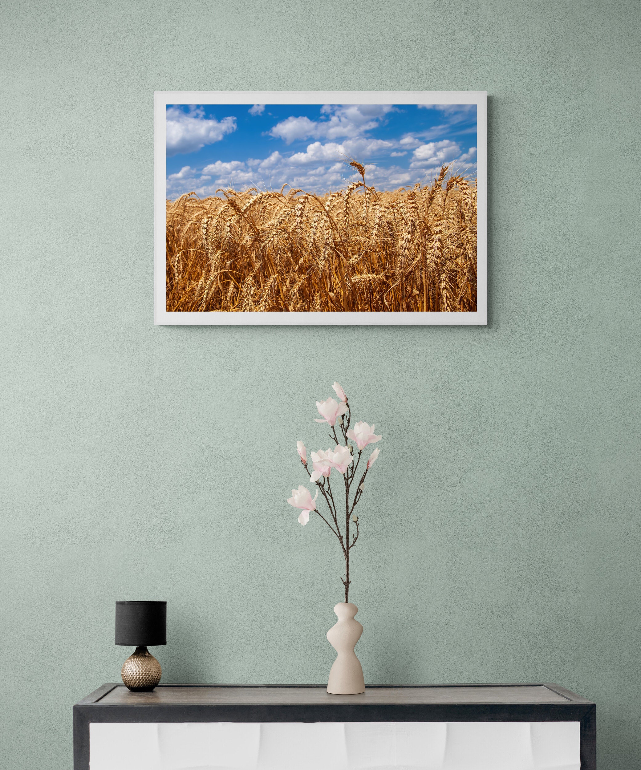 Printable Wheat Fields Landscape, Wheat Wall Art, Country Landscape Art ...