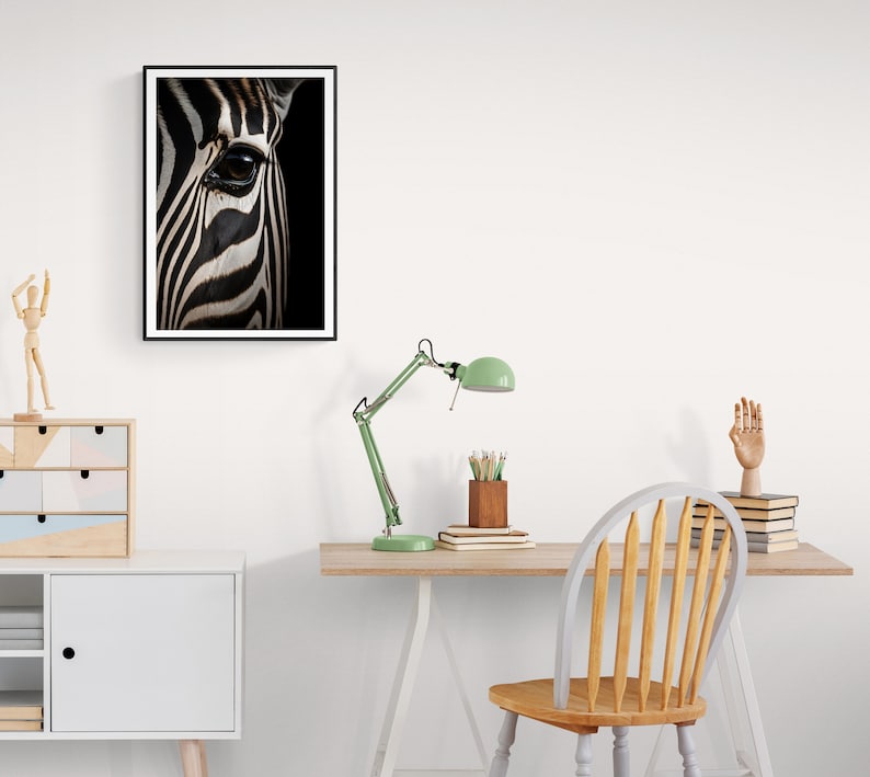 Zebra Wall Art, Digital Download, Animal Wall Art, Safari Animals Wall ...