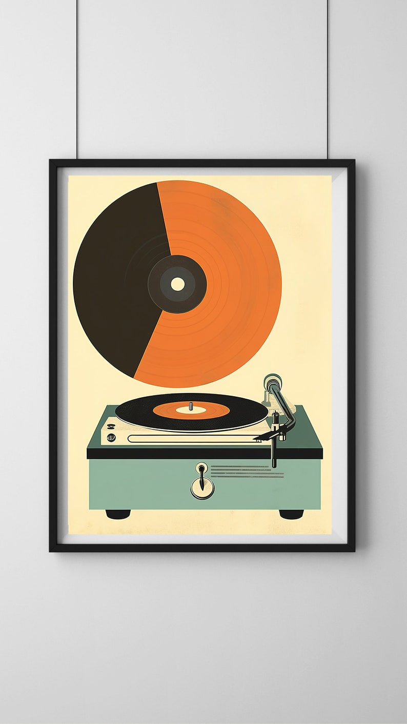 Vinyl Records, Music Wall Art, Printable Wall Art, Music Album Art, Mid ...