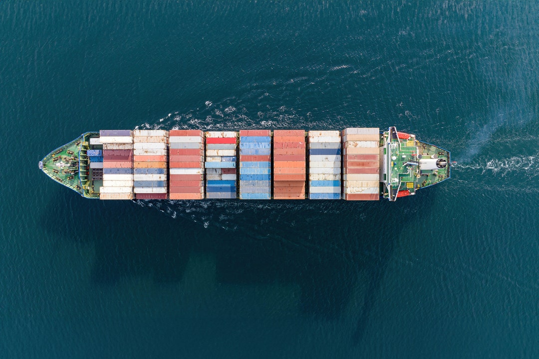 Container Ship Cargo Ship, Nautical Wall Art, Container Ship Print ...