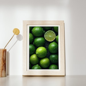 Fresh Lime Print: Kitchen Wall Art (digital Download) - Etsy