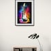 Abstract Electric Guitar Poster Art, Musical Instrument Wall Decor ...