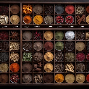 Spices Wall Art, Kitchen Wall Art, Food Wall Art, Restaurant Decor ...