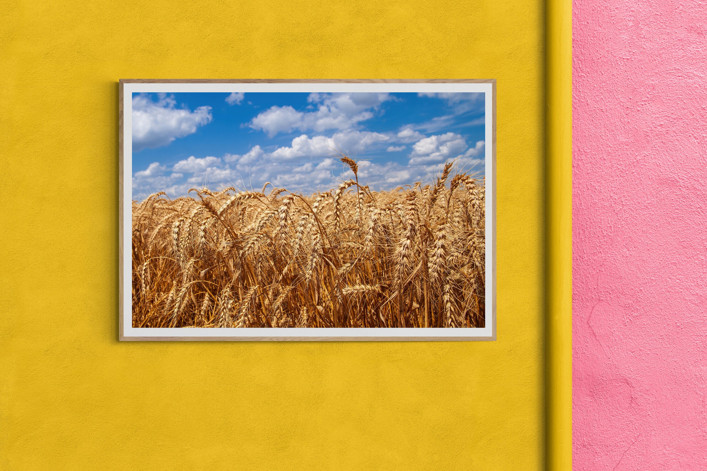 Printable Wheat Fields Landscape, Wheat Wall Art, Country Landscape Art ...