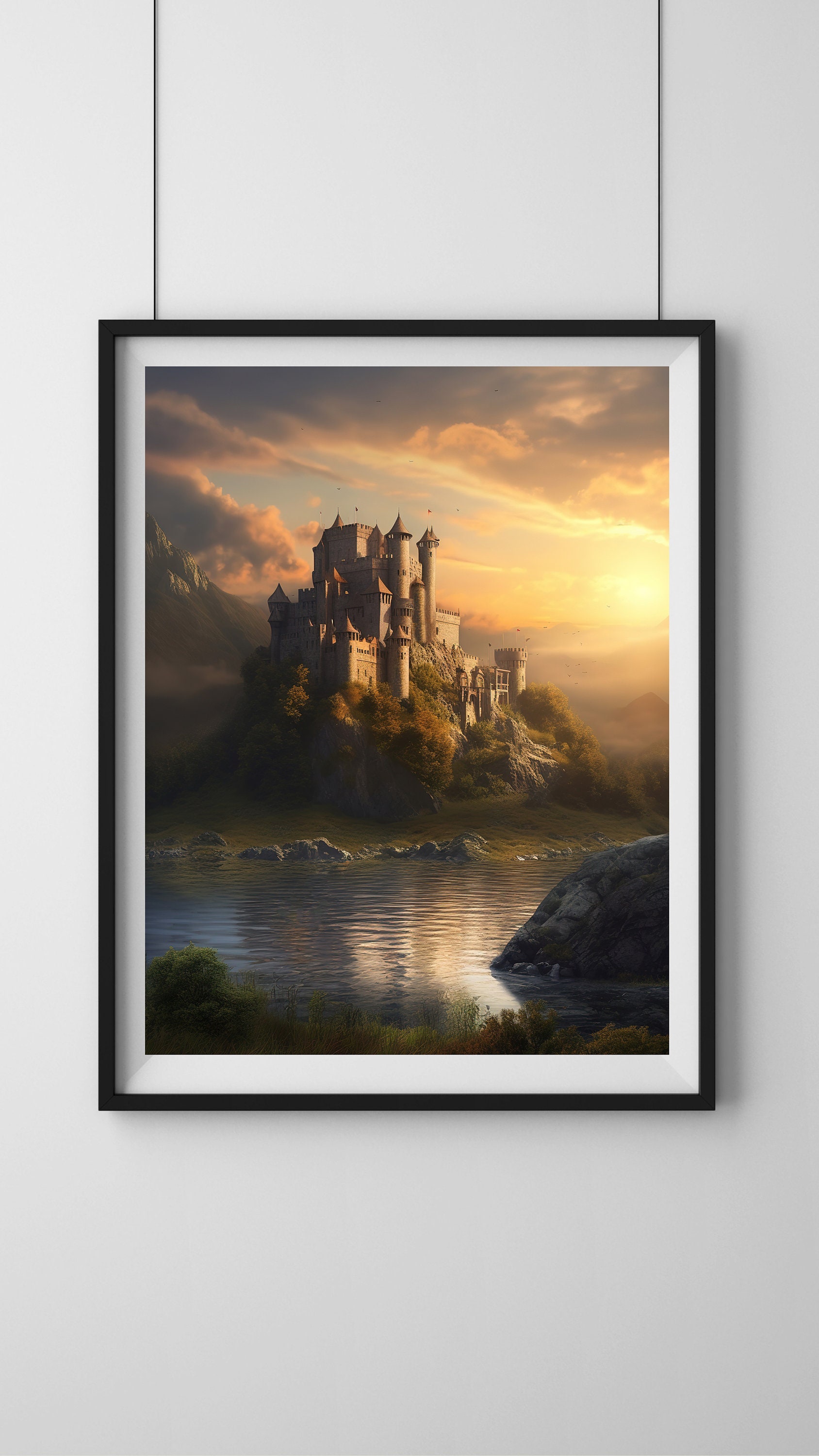 Fantasy Medieval Castle, Wall Decor Children Nursery Room, Children ...