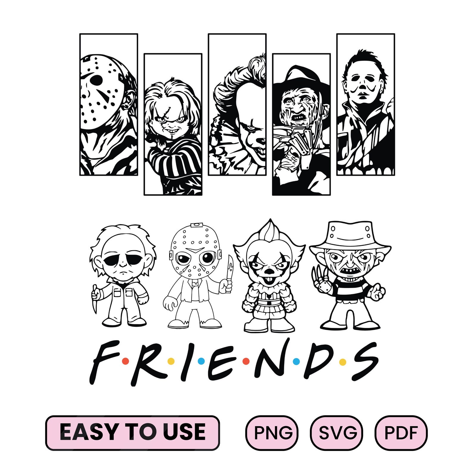 Halloween Horror Characters Svg, Halloween Svg , Horror Movie Svg ...