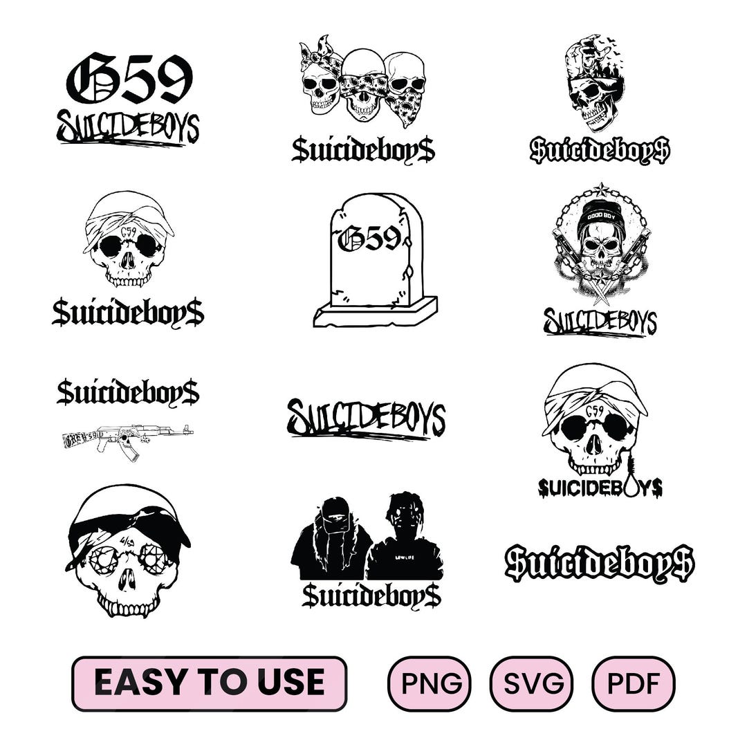 Suicide Boys Decals SVG PNG Design Bundle, Suicide Boys Svg Bundle ...