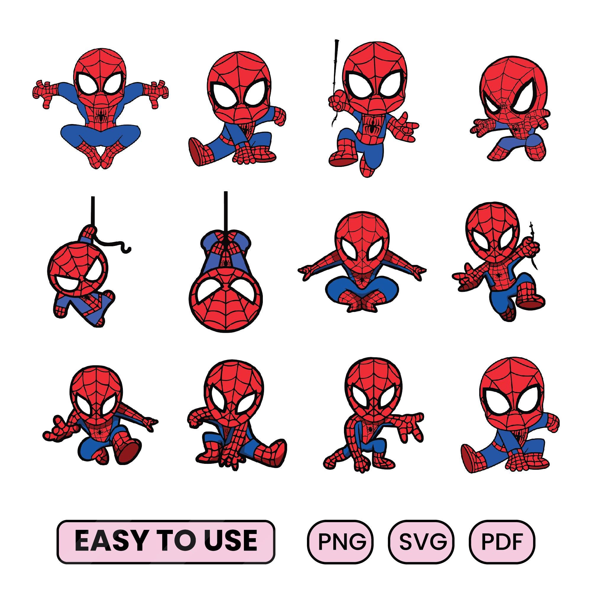 Spiderman Svg Bundle, Spiderman Clipart, Spiderman Cut Files for Circut ...