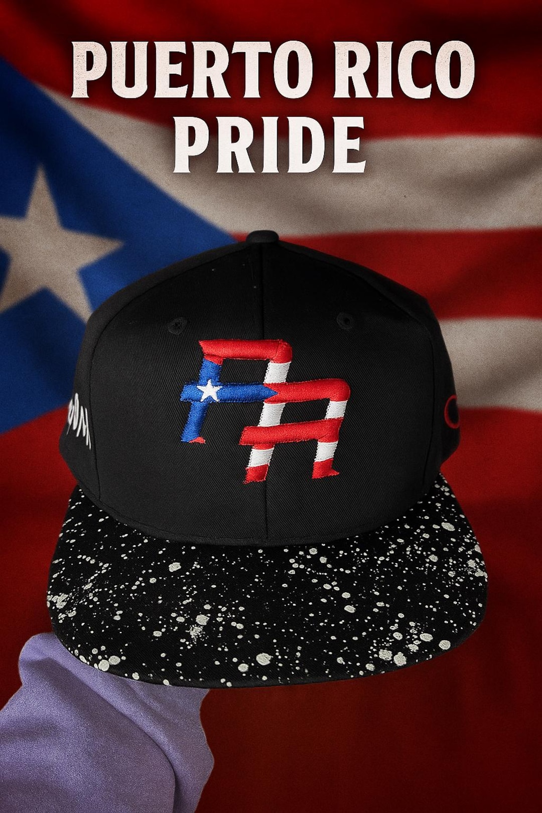 Custom Puerto Rico Snapback Hat • Embroidered PR Flag Cap, Boricua ...