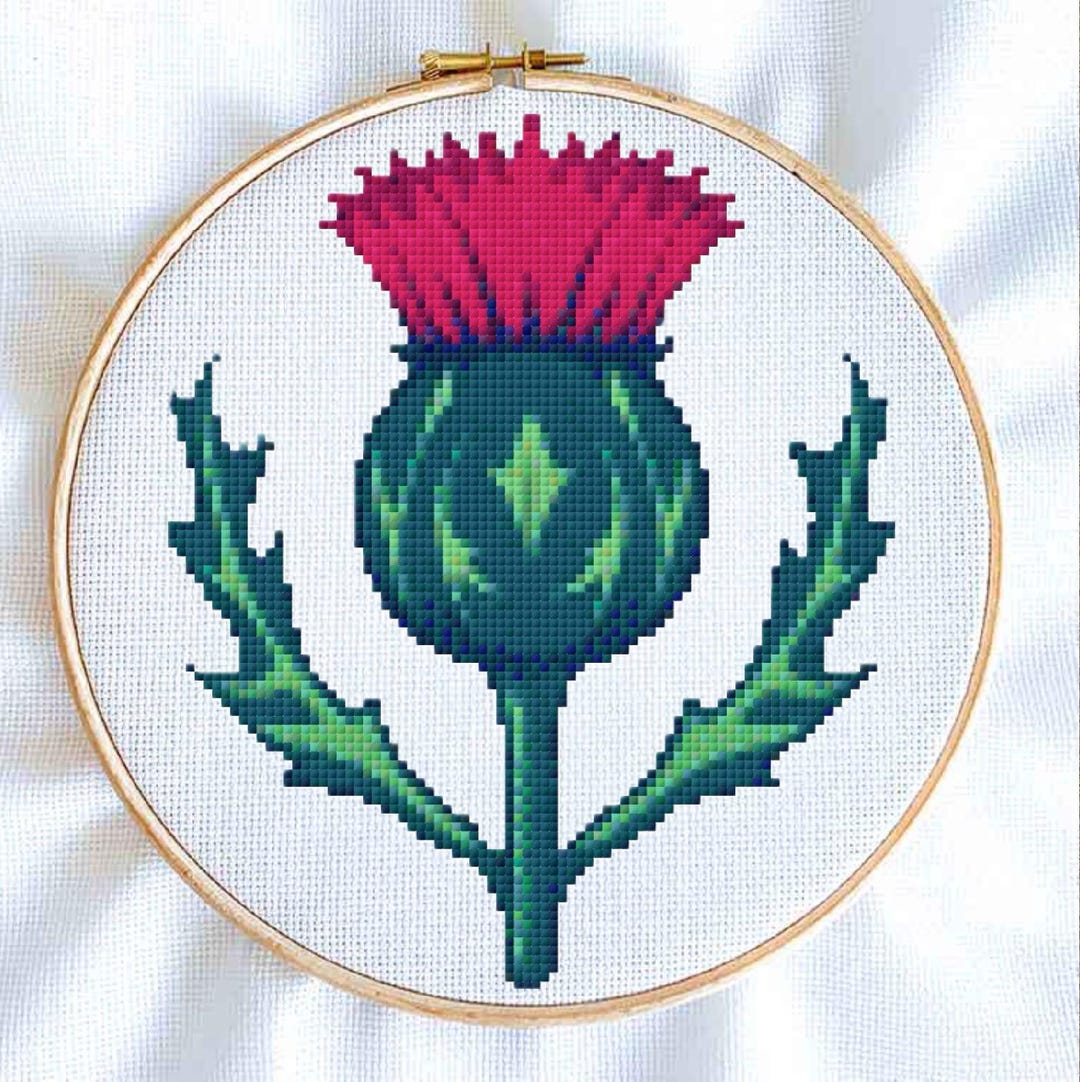 Simple Scottish Thistle Cross Stitch Pattern PDF - Etsy