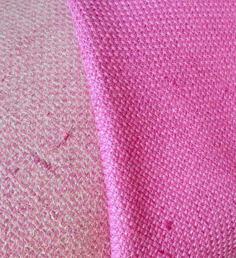 Upholstery Fabric FUSHIA PINK Tweed Polly Cotton Blend 3 1/2 - Etsy