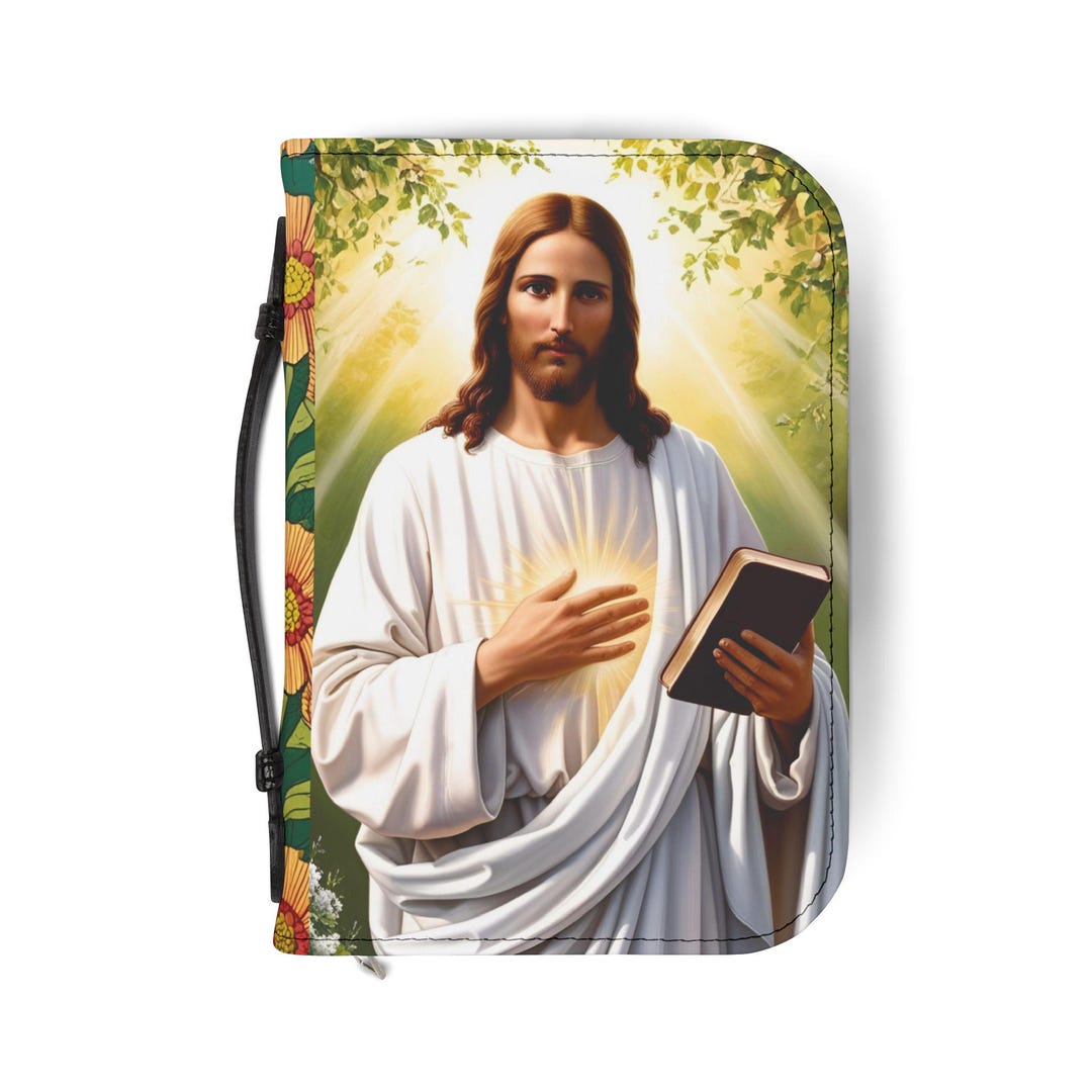 Spiritual Bible Cover With Jesus Design, Perfect for Church, Gifts ...
