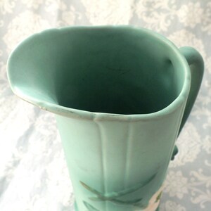 Stunning Weller Pottery Pitcher Tankard Ewer 12 in Matte Seafoam Green ...