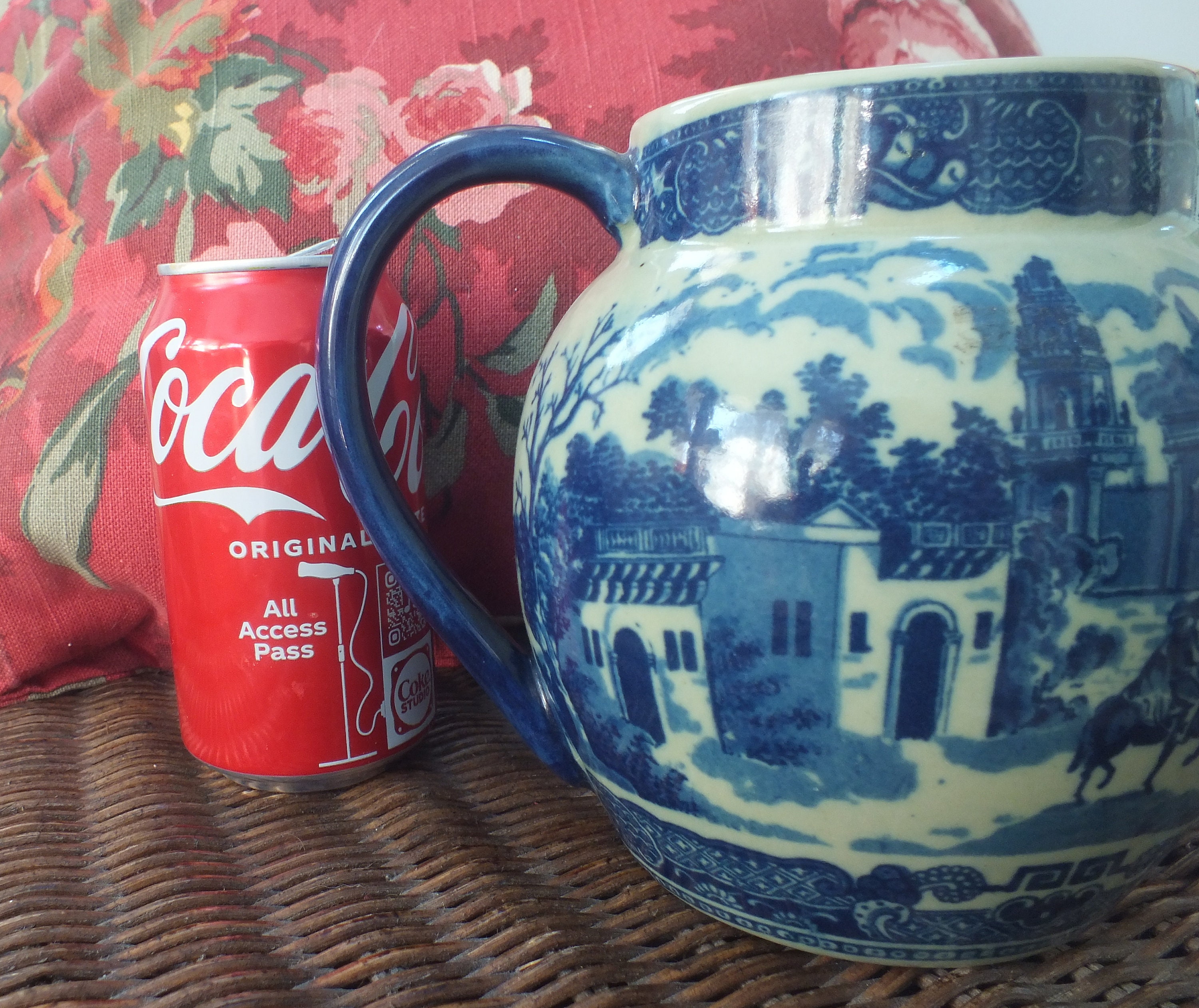 Victoria Ironstone Pitcher Flow Blue 7 In. Tall, 6 In. Wide Lovely ...