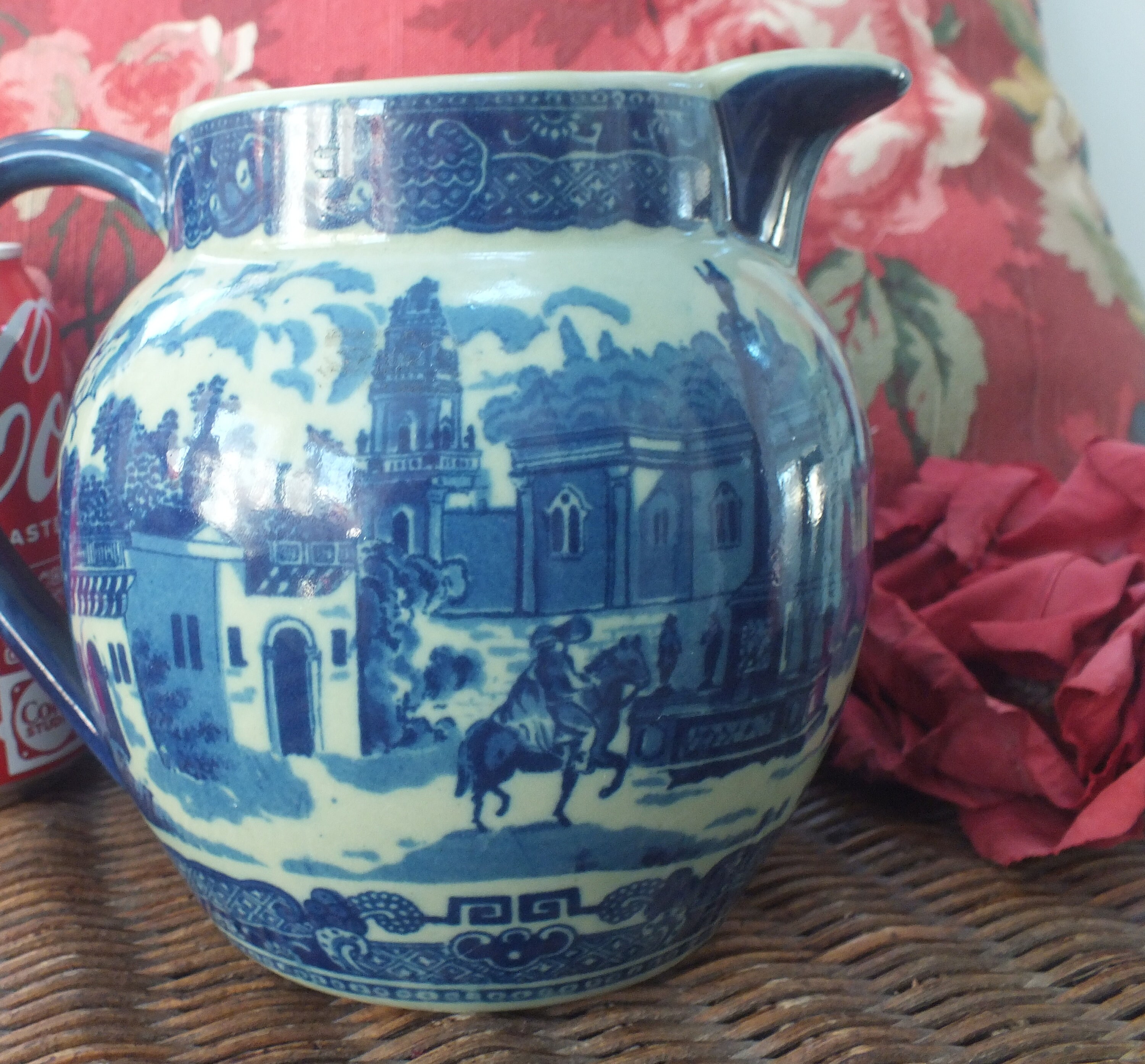 Victoria Ironstone Pitcher Flow Blue 7 In. Tall, 6 In. Wide Lovely ...