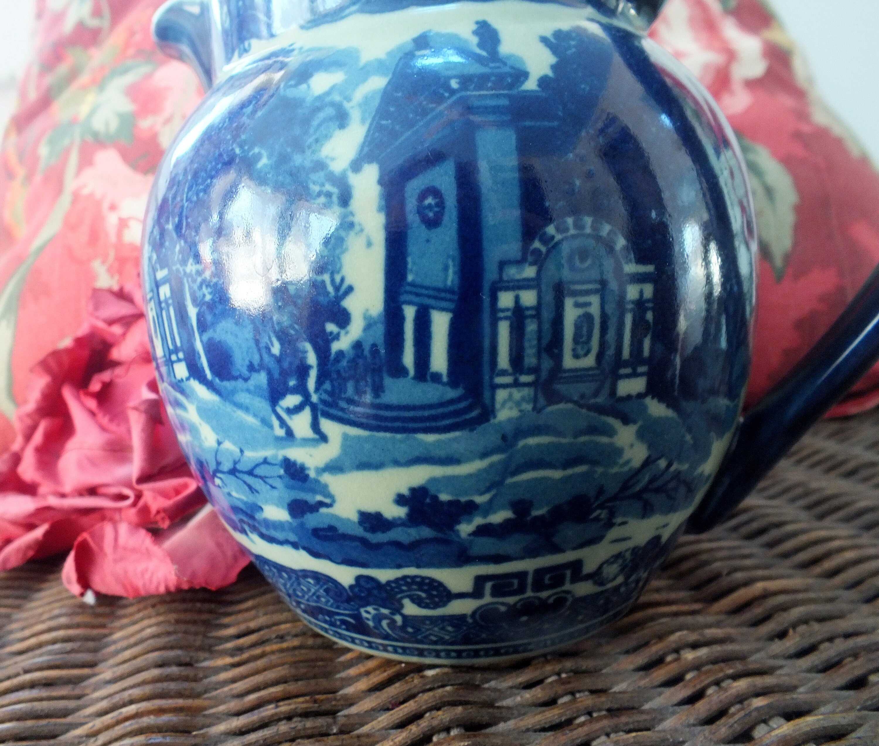 Victoria Ironstone Pitcher Flow Blue 7 In. Tall, 6 In. Wide Lovely ...