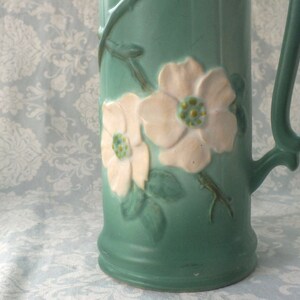 Stunning Weller Pottery Pitcher Tankard Ewer 12 in Matte Seafoam Green ...