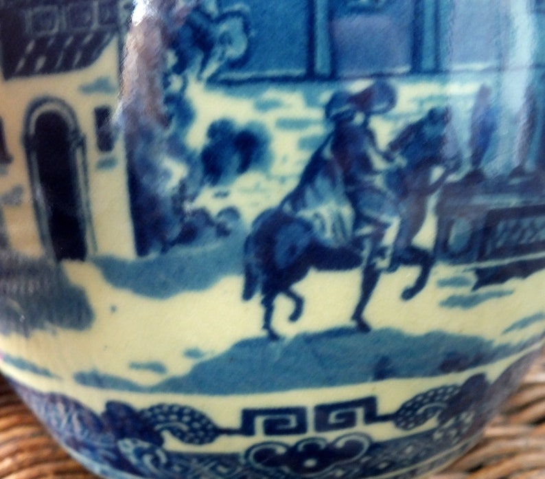 Victoria Ironstone Pitcher Flow Blue 7 In. Tall, 6 In. Wide Lovely ...