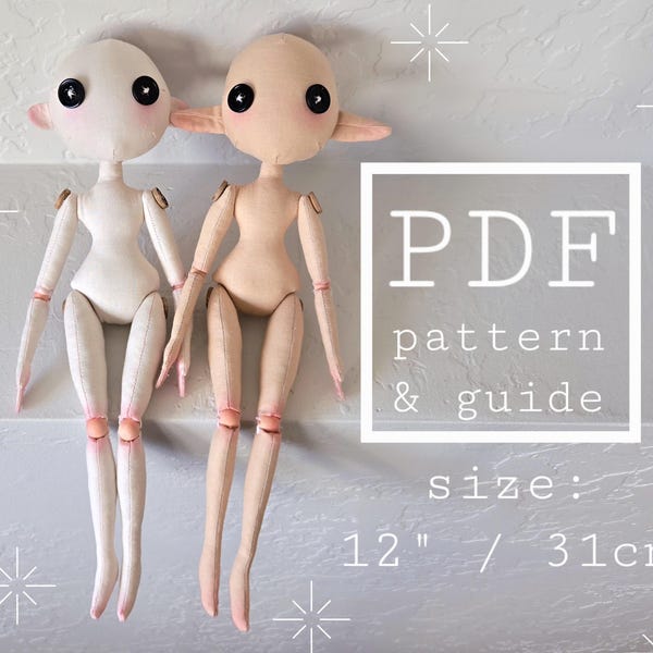 Doll Plush Template - Etsy