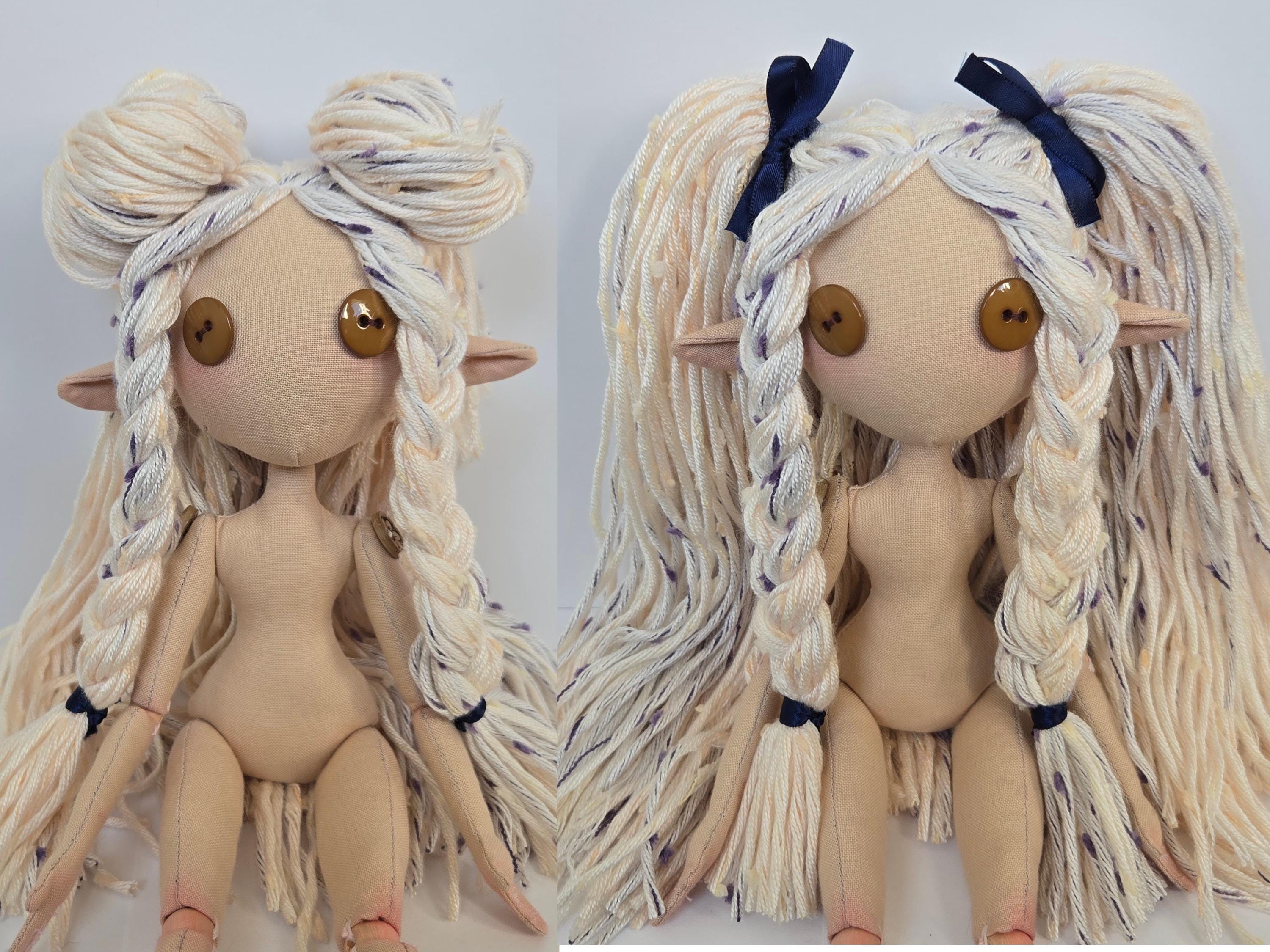 Yarn Hair Tutorial for Girl Doll, Beginner Friendly Guide With Photos ...