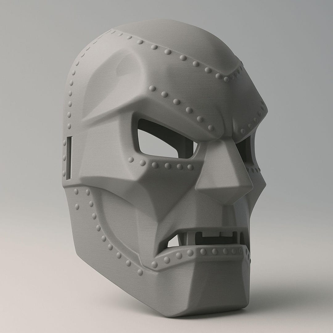 Doctor Doom Mask – Full-size 3D Printed Cosplay Prop, Painted or ...