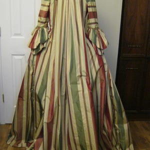 Striped Silk Sacque Back Gown Sz 14-16 - Etsy