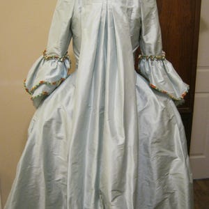 Aqua Silk Sacque Back Gown Sz 14-16 - Etsy