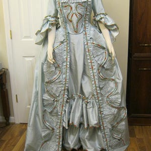 Aqua Silk Sacque Back Gown Sz 14-16 - Etsy
