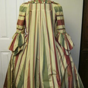 Striped Silk Sacque Back Gown Sz 14-16 - Etsy