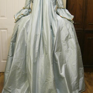 Aqua Silk Sacque Back Gown Sz 14-16 - Etsy