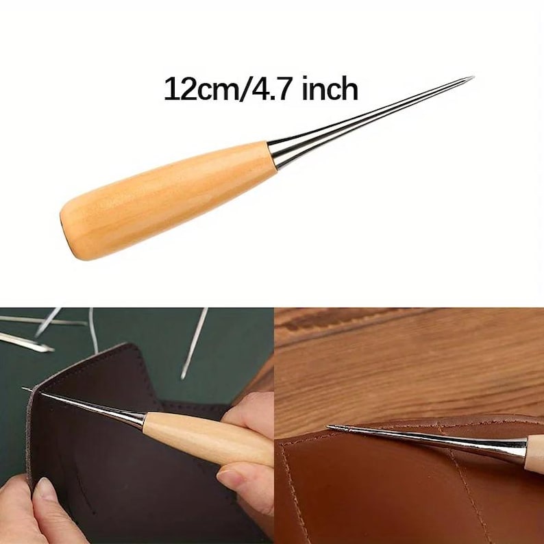 Leather Craft Sewing Kit, Waxed Thread, Needles, and Awl - Etsy