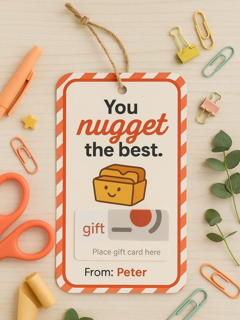 Teacher Gift Card Holder Tags | Funny Puns, Printable (editable Canva ...