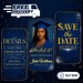 Midnight Blue Graduation Invitation, Save the Date Digital Invite ...