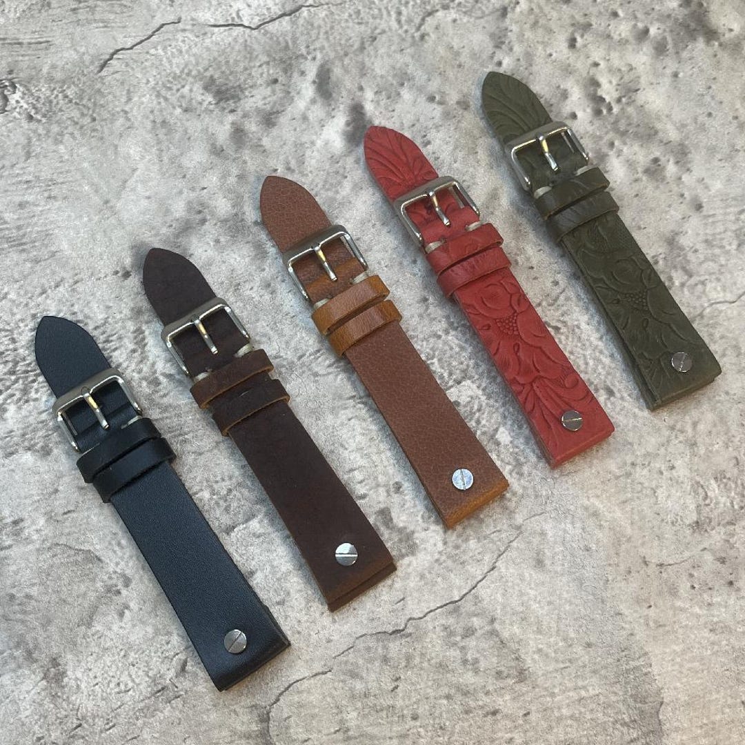 Vintage Open-ended Strap Band for Fixed Wire Lug Watch Size 20mm #170 ...