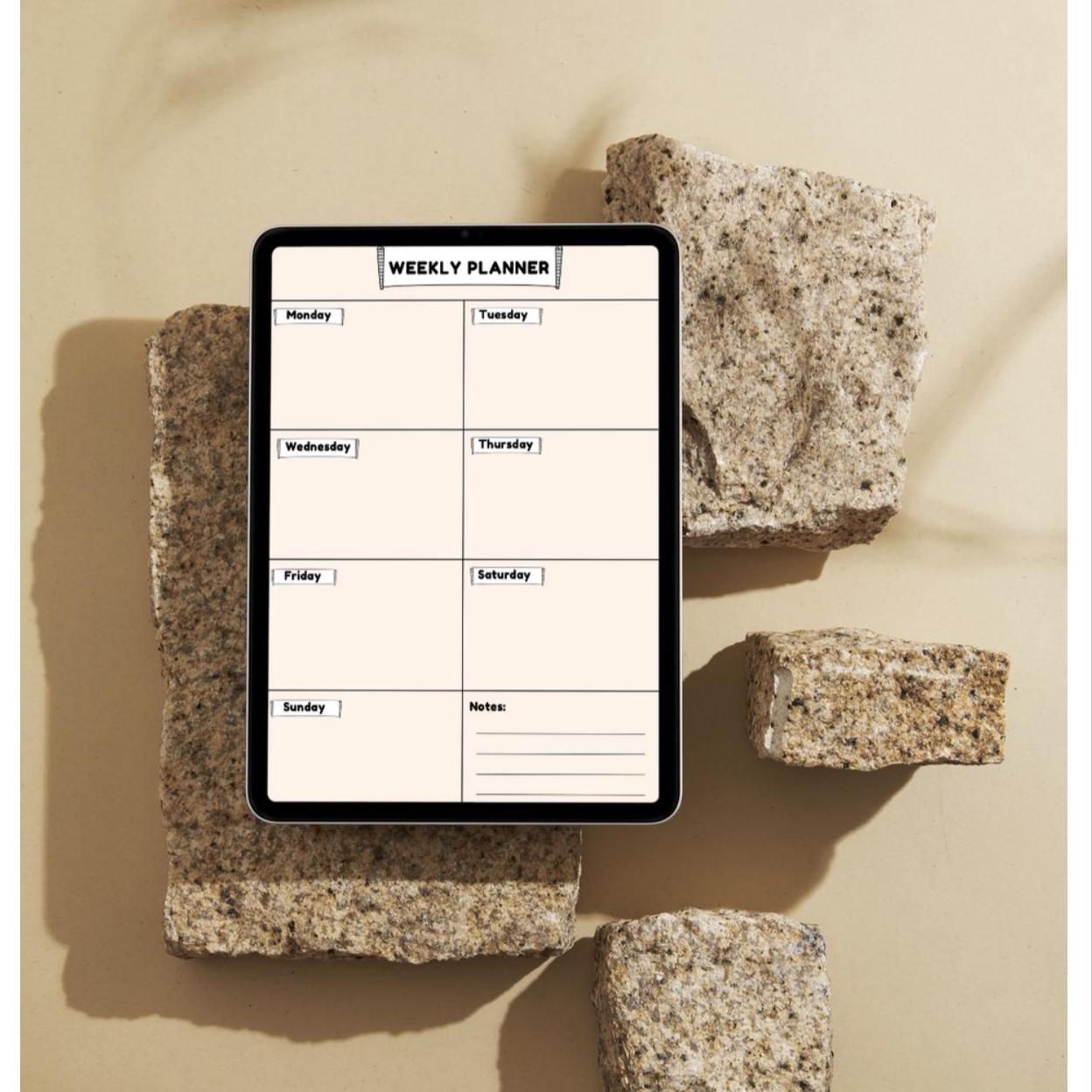 Weekly Planner Printable - Simple One-page Weekly Schedule for Tasks ...