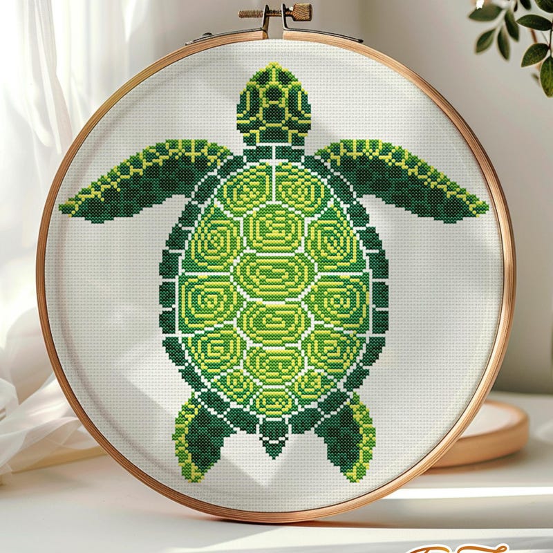 Turtle Cross Stitch - Etsy