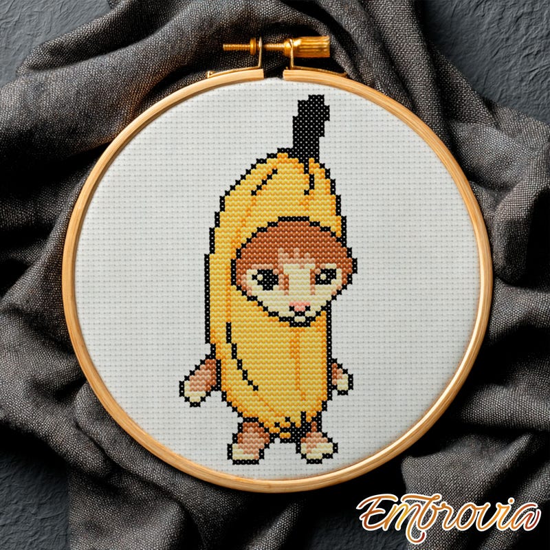 Banana Cat Kawaii - Etsy