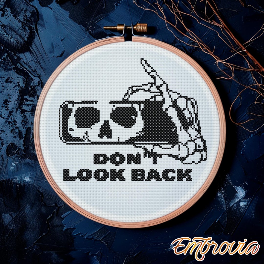 Edgy Skull Cross Stitch Pattern: Virtual Afterlife DIY Decor (PDF Chart ...
