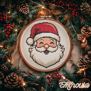 Santa Claus Cross Stitch Pattern – Jolly Christmas Embroidery PDF With ...