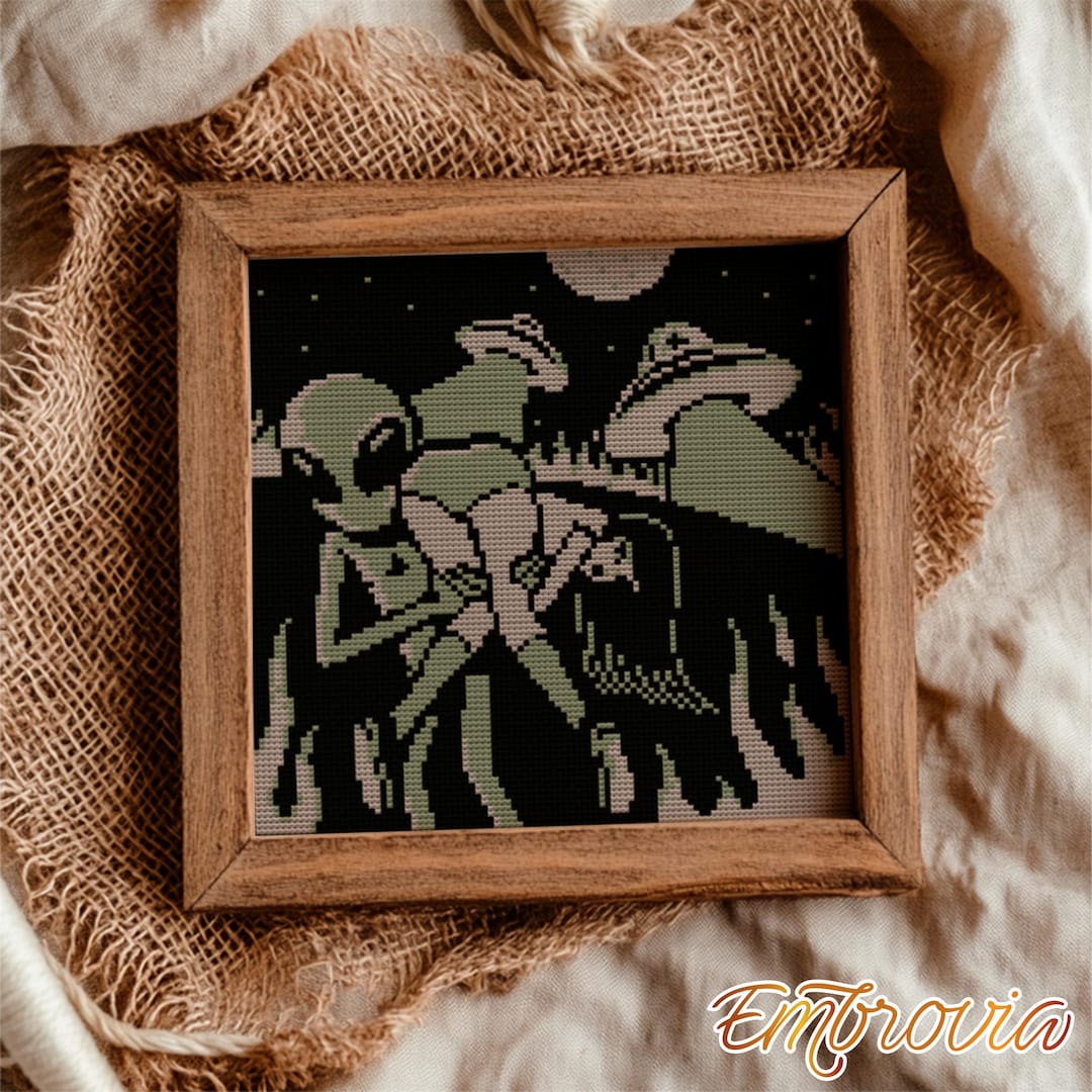 Cosmic Heist: Alien Abduction Cross Stitch Pattern PDF – Retro Sci-fi ...